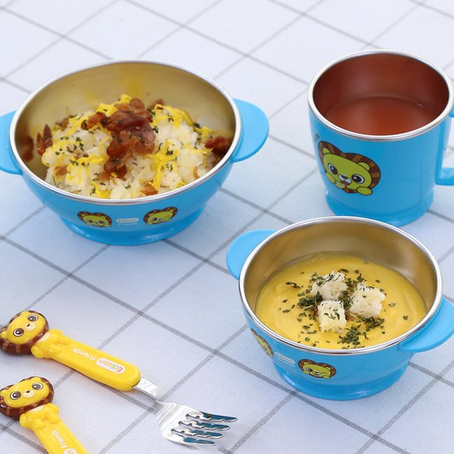Edison Non-Slip Stainless Soup Bowl & Cover | Babyhouse Australia